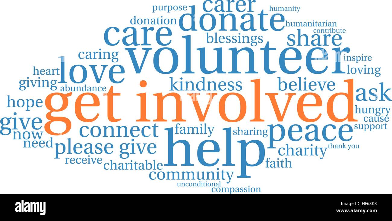 Get Involved word cloud on a white background Stock Vector Image & Art ...