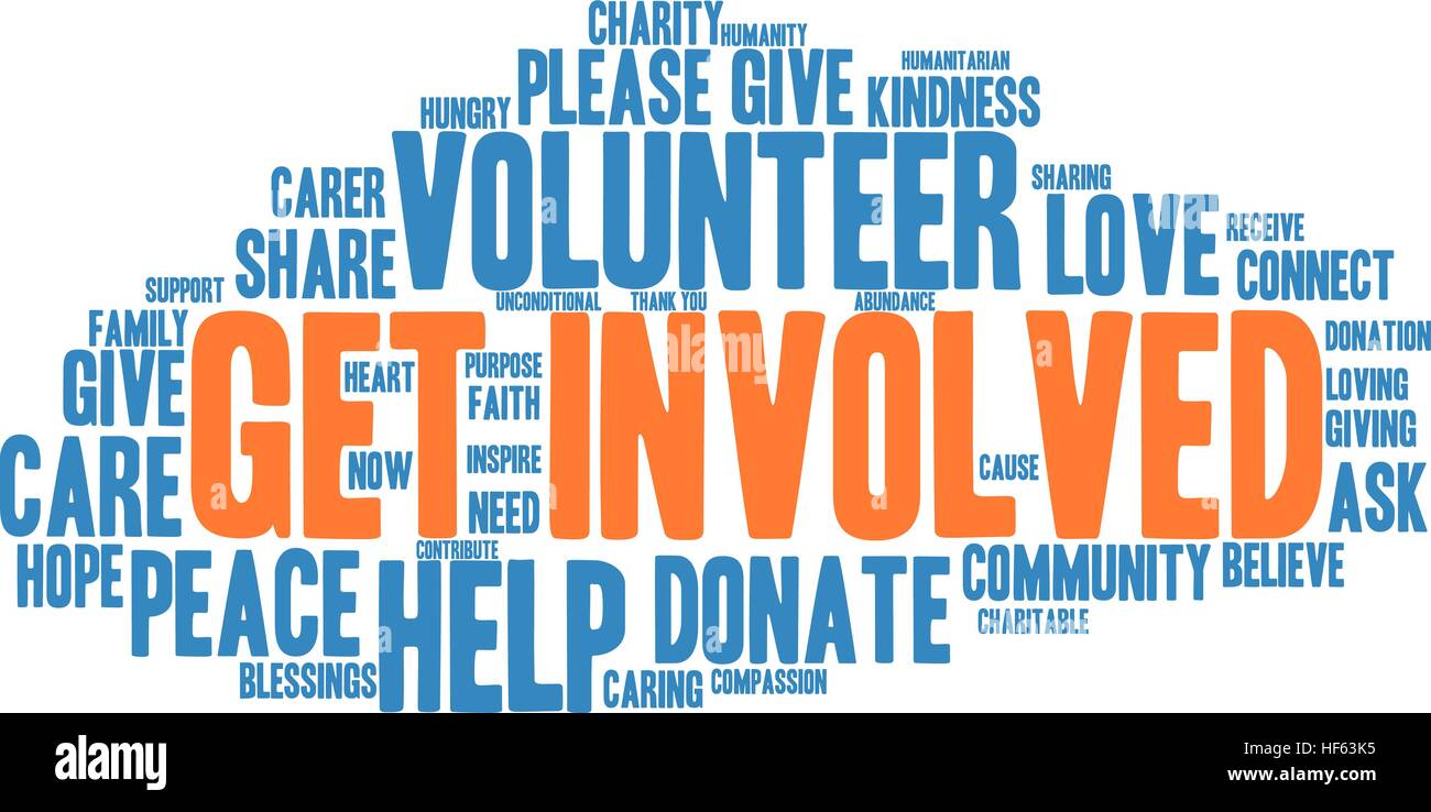 Get Involved word cloud on a white background Stock Vector Image & Art ...