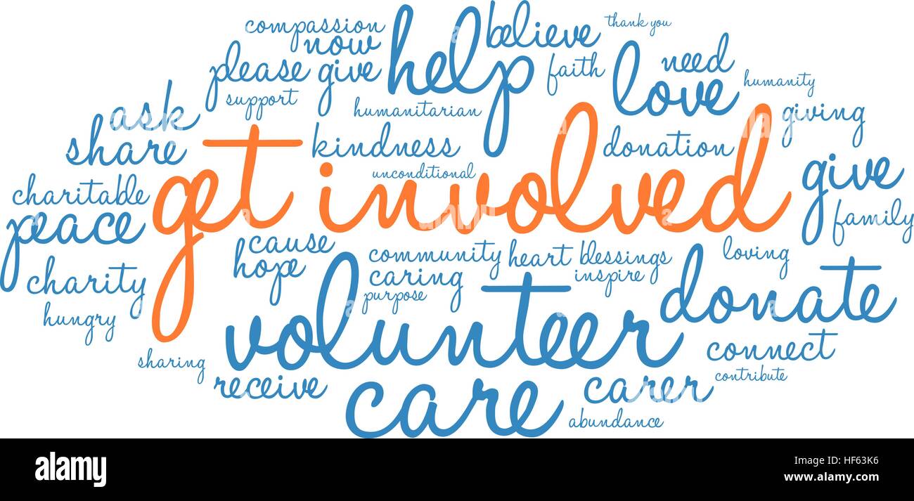 Get Involved word cloud on a white background Stock Vector Image & Art ...