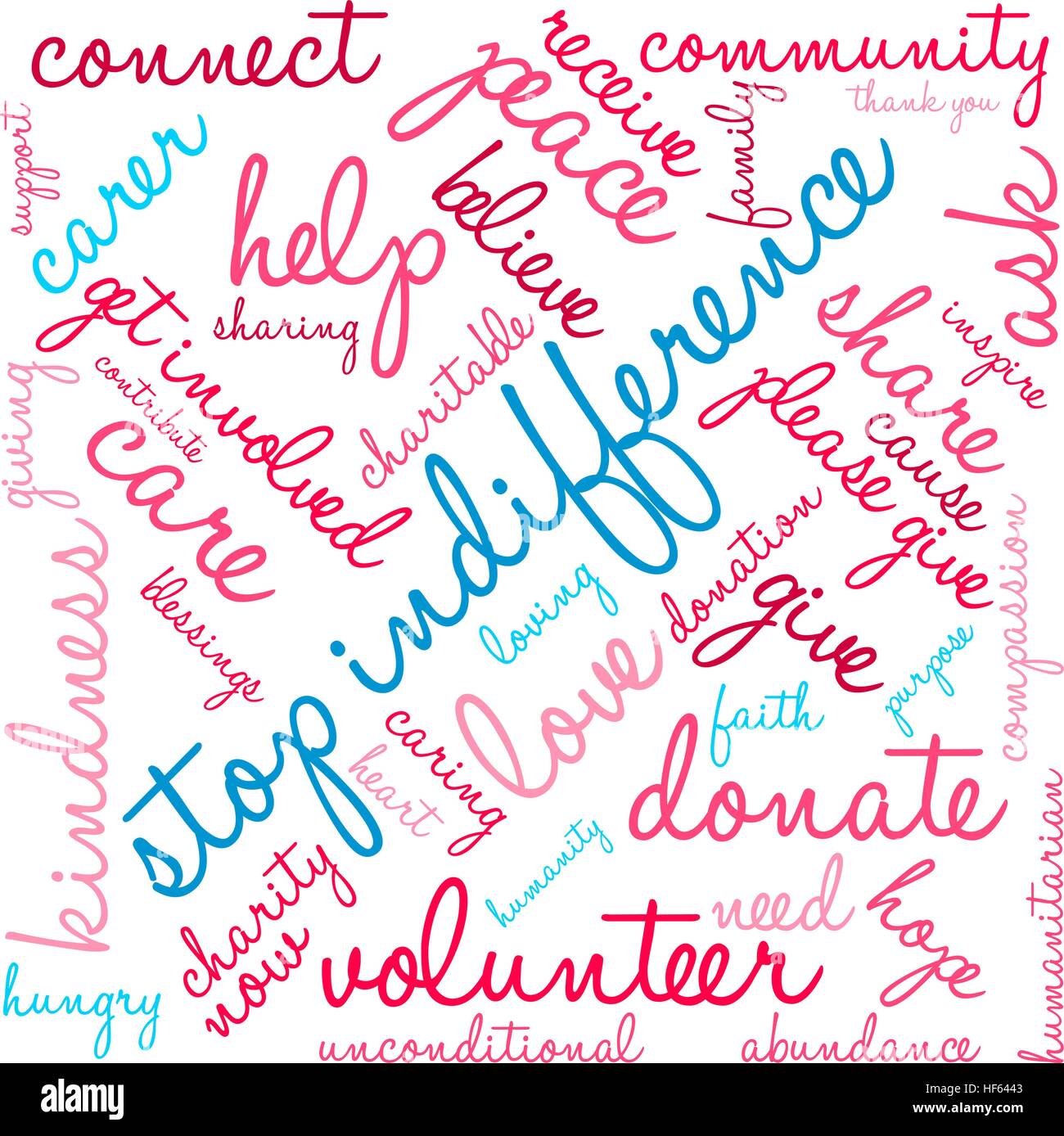 Stop Indifference word cloud on a white background Stock Vector Image ...