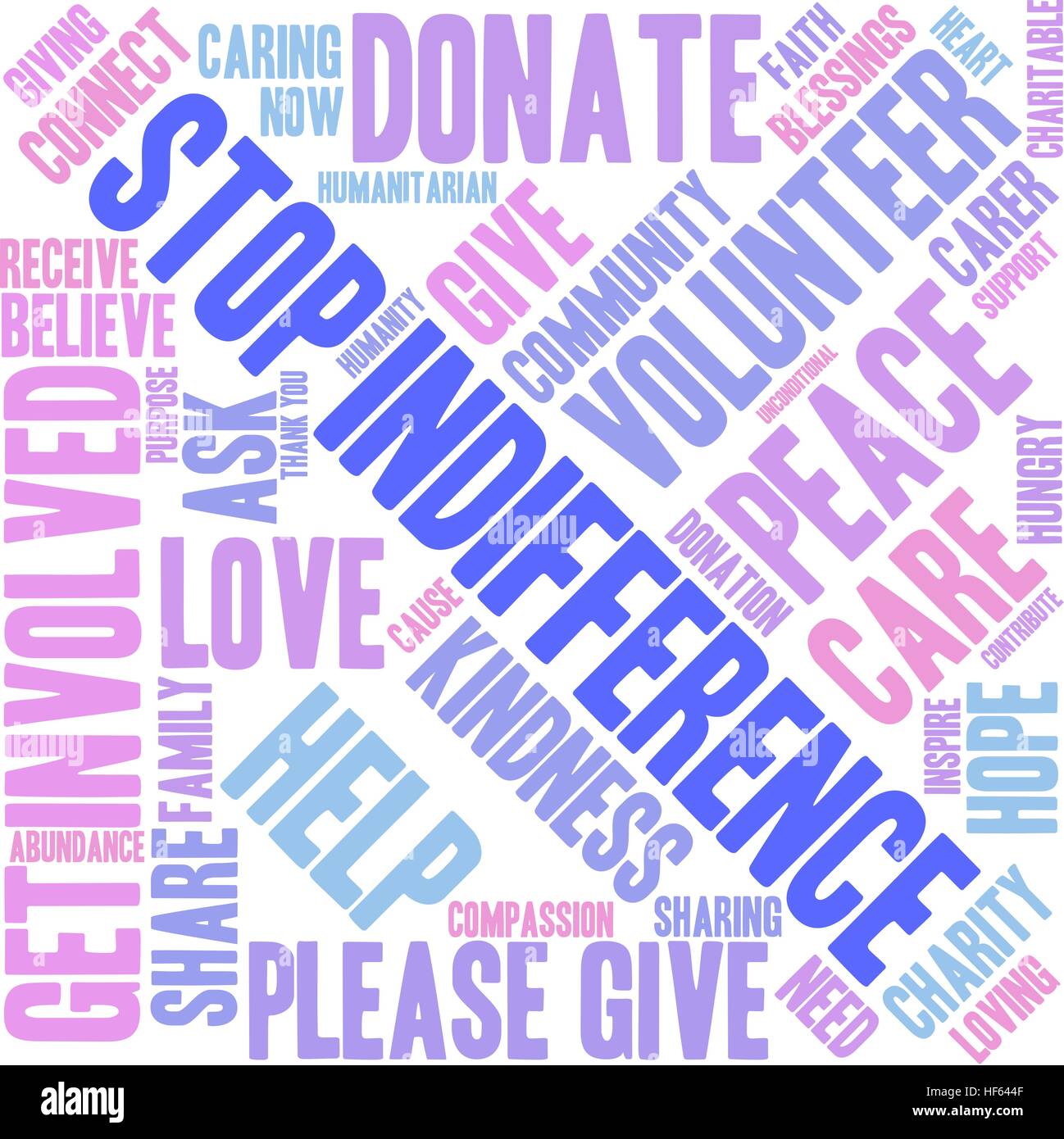 Stop Indifference word cloud on a white background Stock Vector Image ...