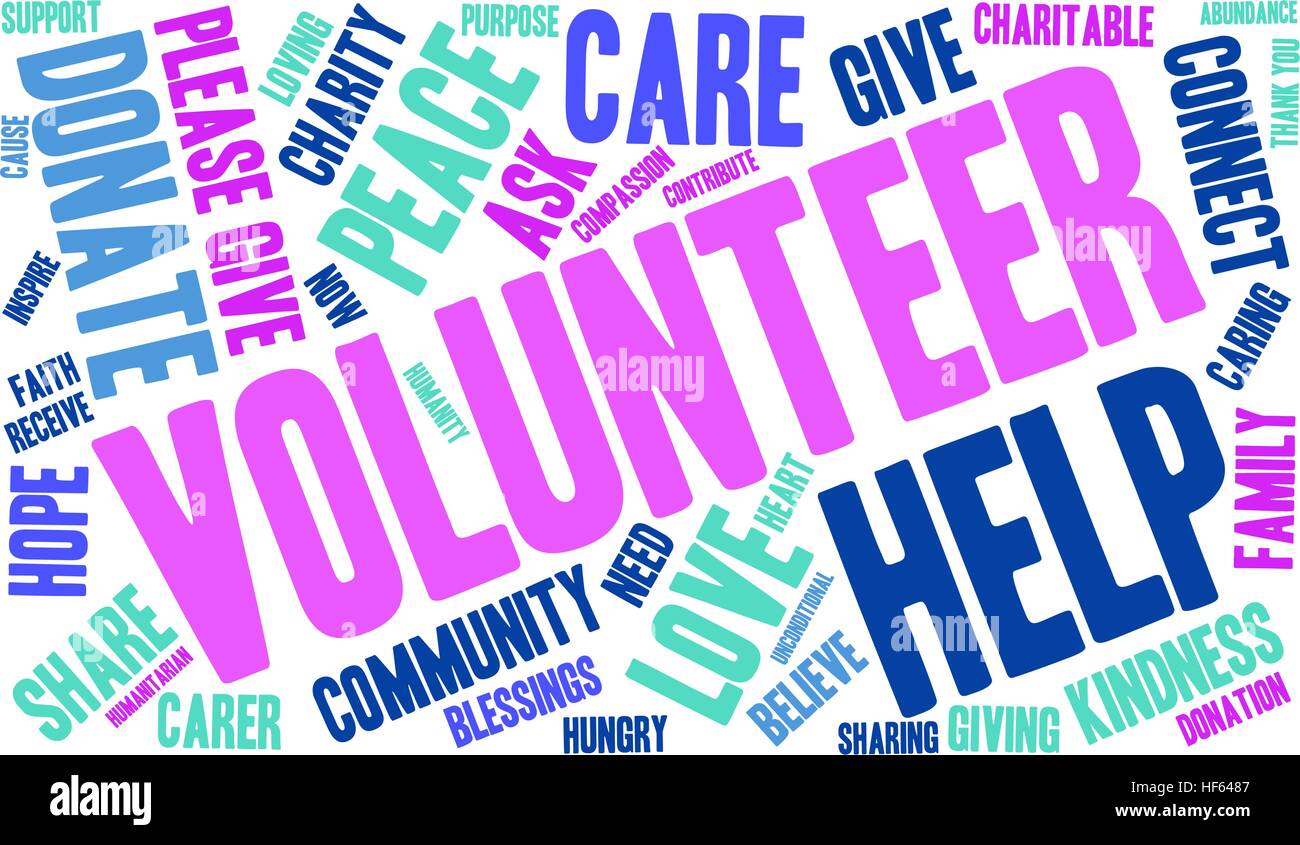 Volunteer word cloud on a white background Stock Vector Image & Art - Alamy