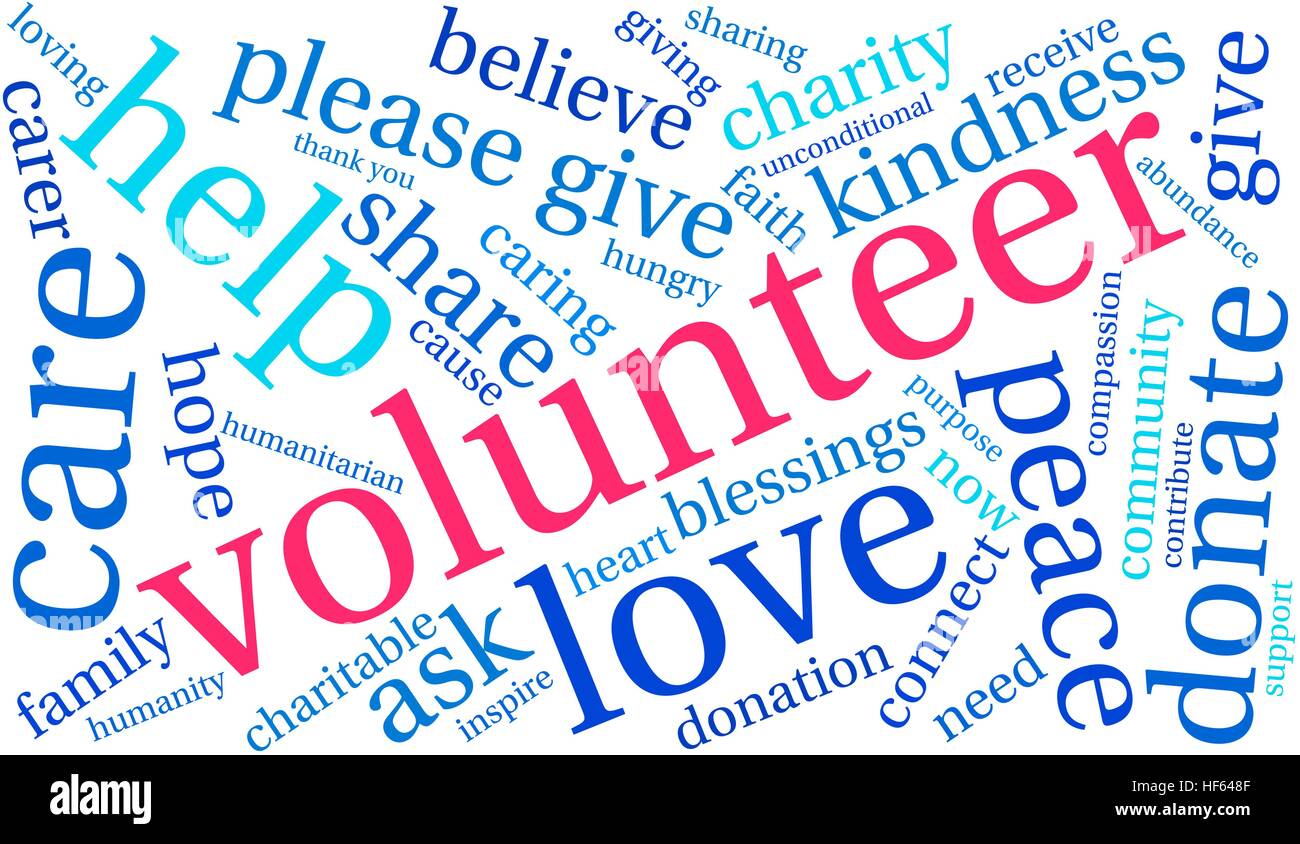 Volunteer word cloud on a white background Stock Vector Image & Art - Alamy