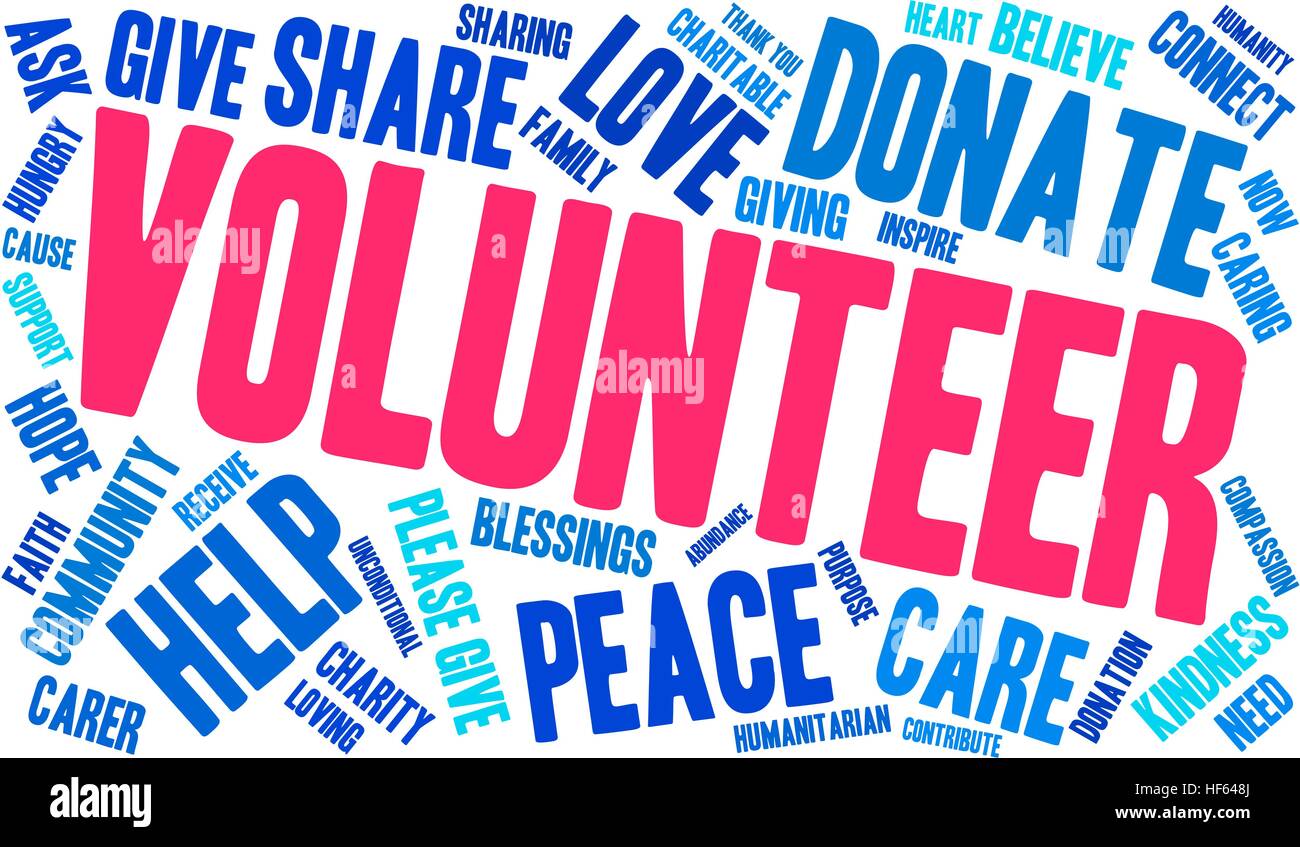 Volunteer word cloud on a white background Stock Vector Image & Art - Alamy