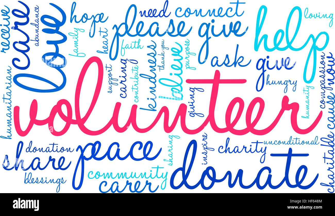 Volunteer word cloud on a white background Stock Vector Image & Art - Alamy