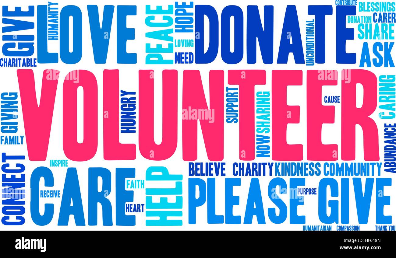 Volunteer word cloud on a white background Stock Vector Image & Art - Alamy