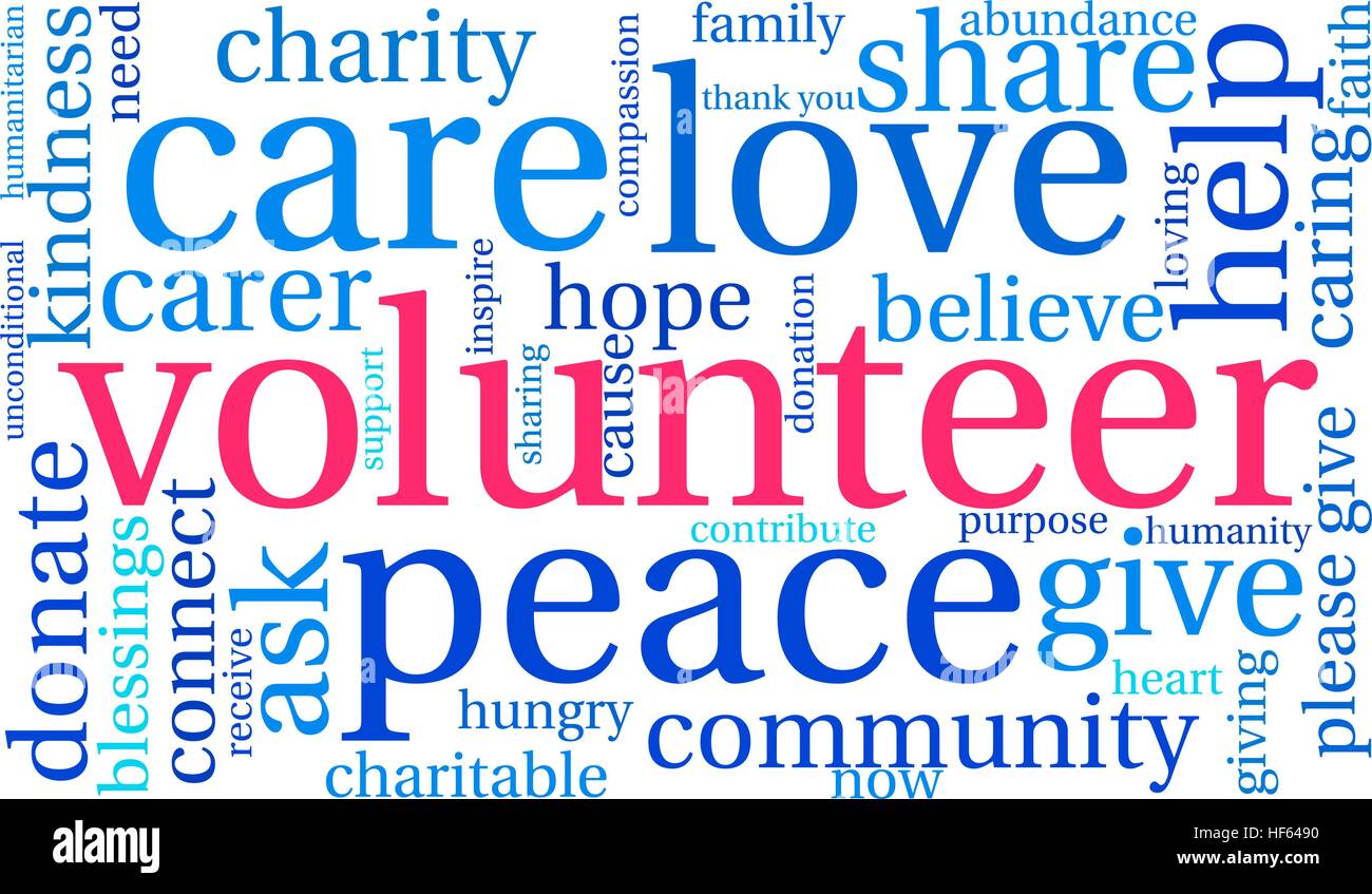 Volunteer word cloud on a white background Stock Vector Image & Art - Alamy