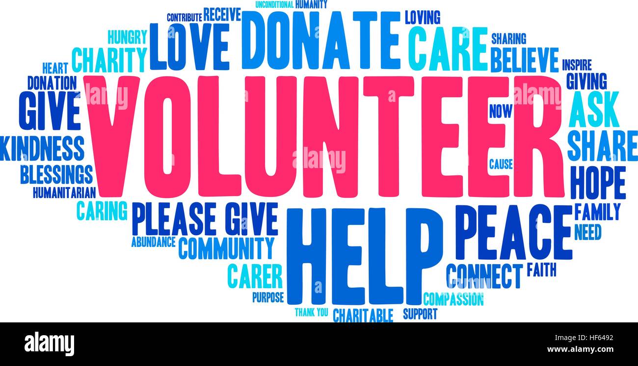 Volunteer word cloud on a white background Stock Vector Image & Art - Alamy