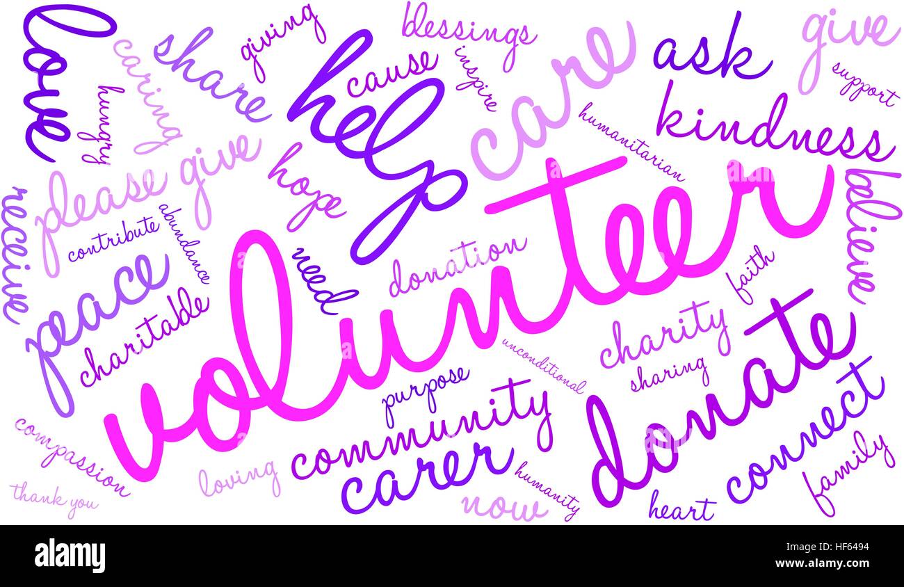 Volunteer word cloud on a white background Stock Vector Image & Art - Alamy