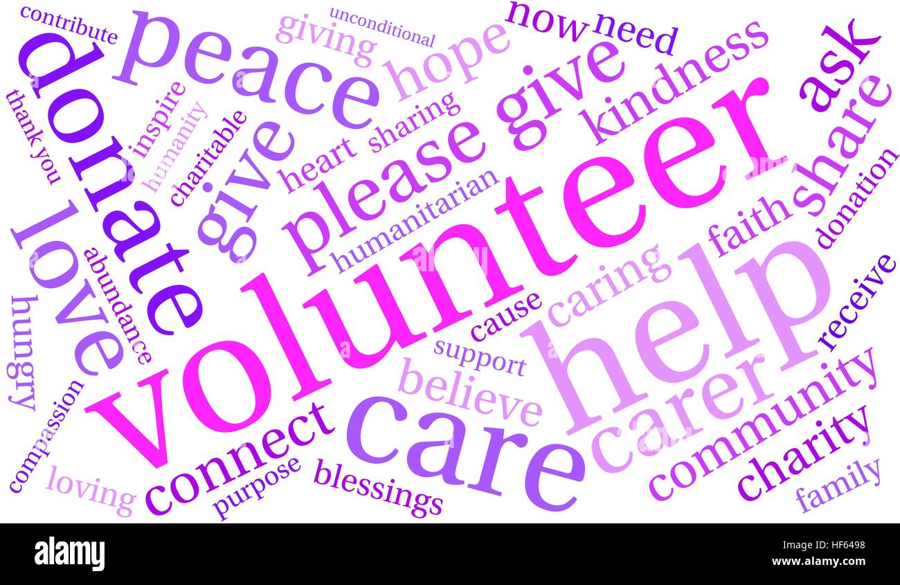 Volunteer word cloud on a white background Stock Vector Image & Art - Alamy
