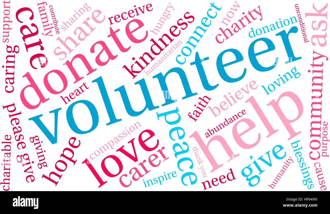 Volunteer word cloud on a white background Stock Vector Image & Art - Alamy