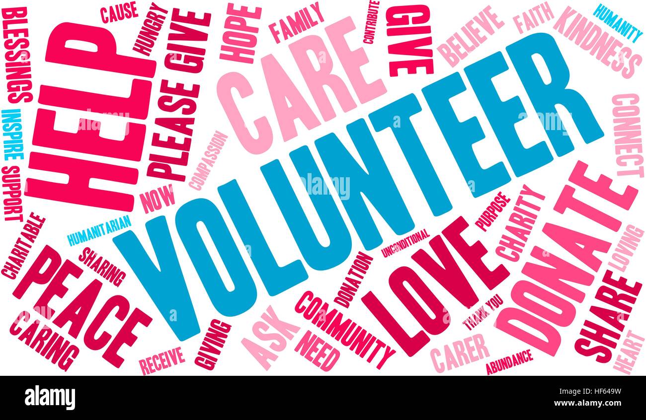 Volunteer word cloud on a white background Stock Vector Image & Art - Alamy