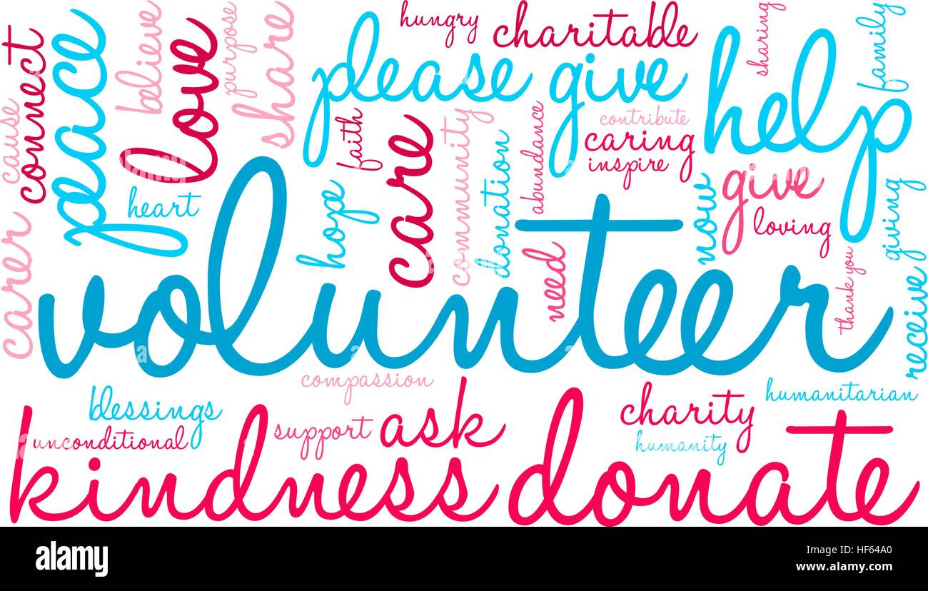 Volunteer word cloud on a white background Stock Vector Image & Art - Alamy