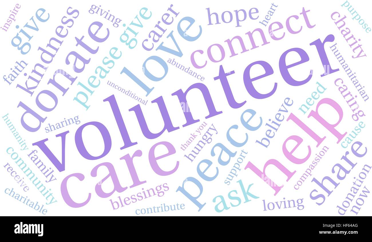 Volunteer word cloud on a white background Stock Vector Image & Art - Alamy