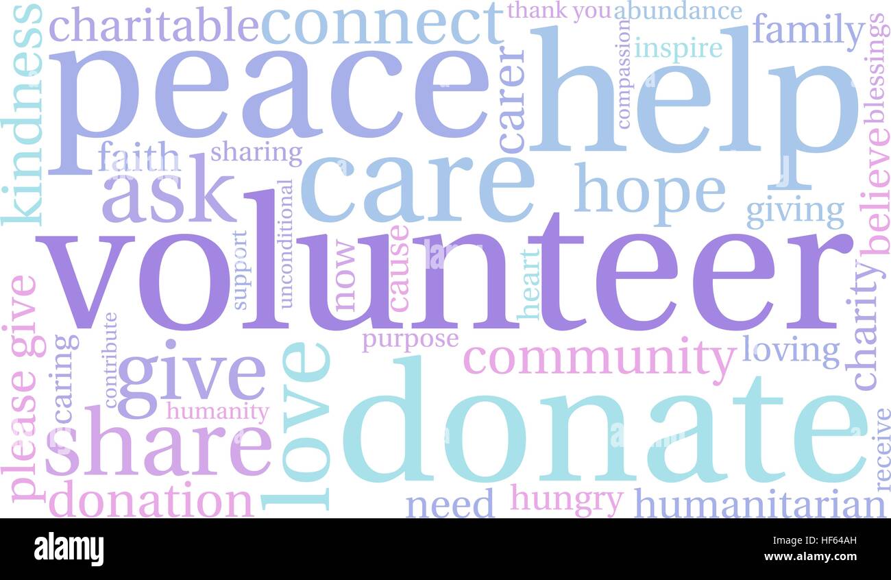 Volunteer word cloud on a white background Stock Vector Image & Art - Alamy