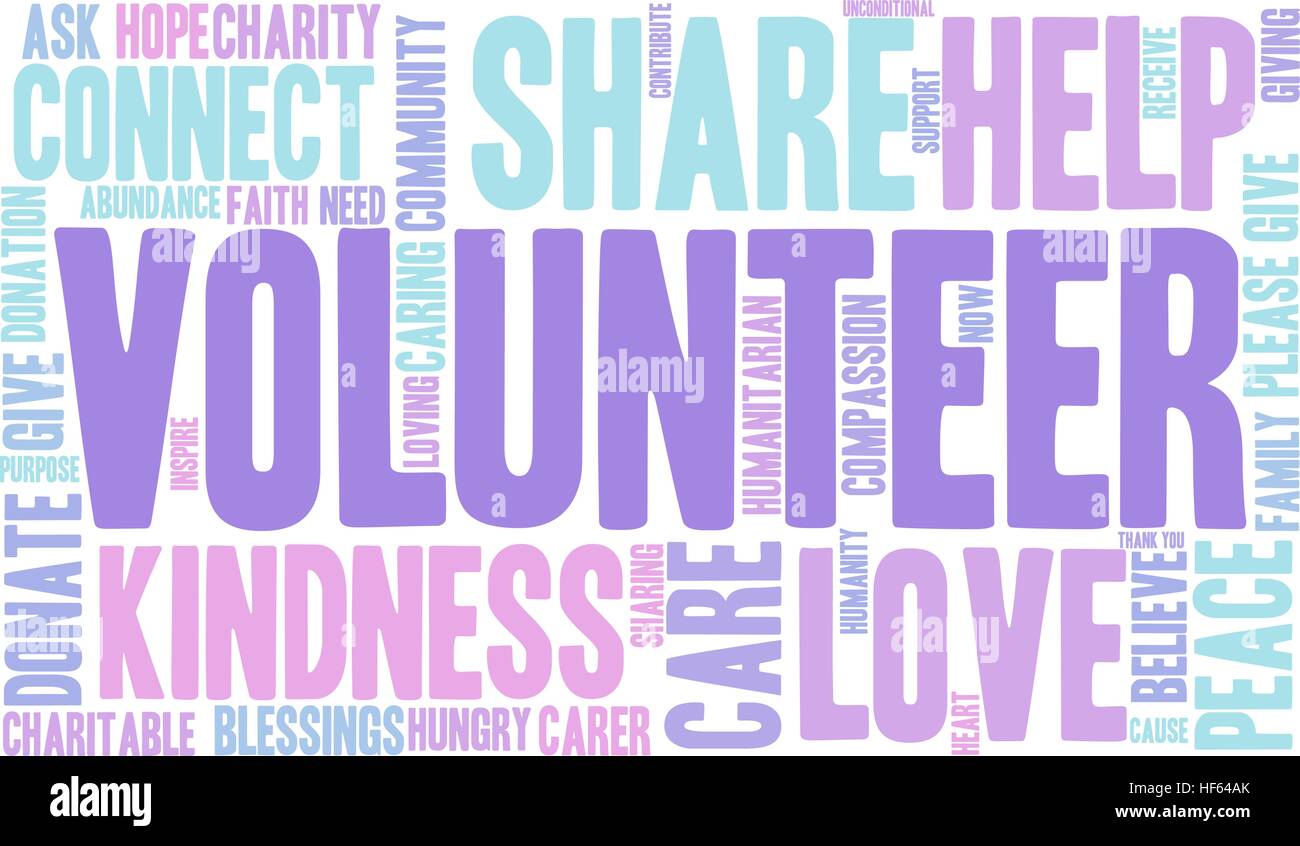 Volunteer word cloud on a white background Stock Vector Image & Art - Alamy