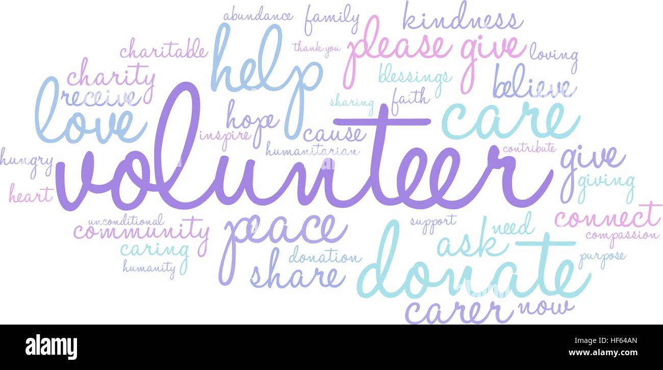 Volunteer word cloud on a white background Stock Vector Image & Art - Alamy