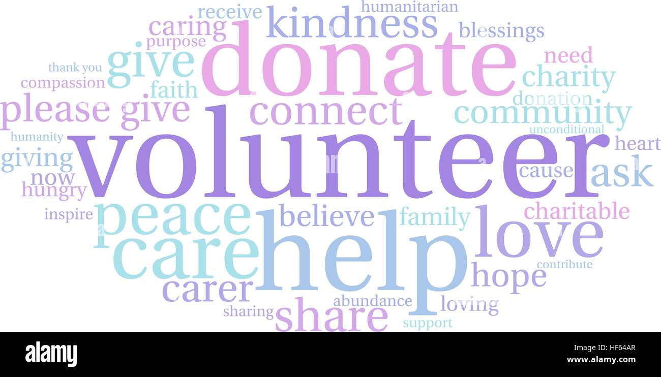 Volunteer word cloud on a white background Stock Vector Image & Art - Alamy