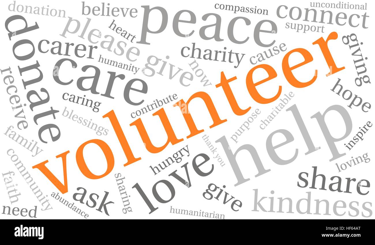 Volunteer word cloud on a white background Stock Vector Image & Art - Alamy