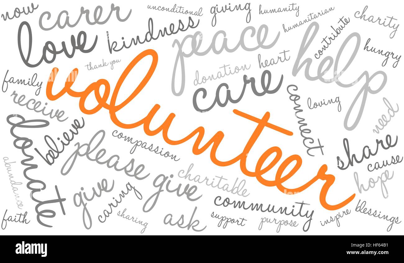 Volunteer word cloud on a white background Stock Vector Image & Art - Alamy