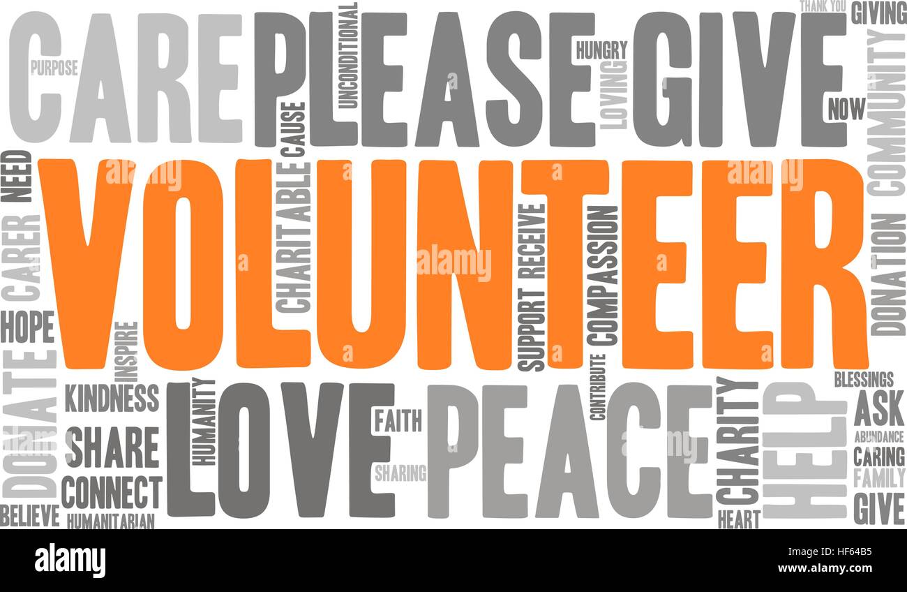 Volunteer word cloud on a white background Stock Vector Image & Art - Alamy