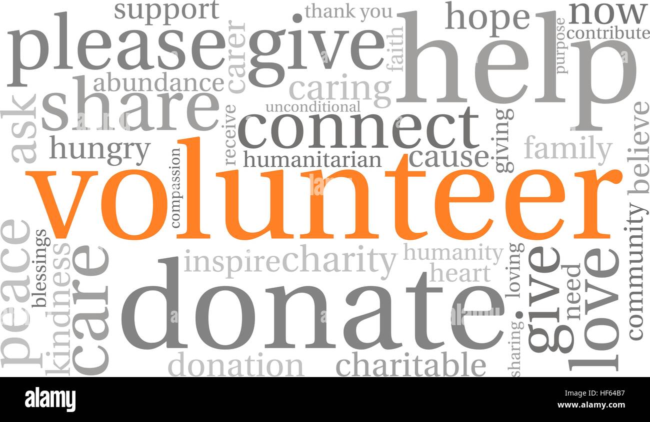 Volunteer word cloud on a white background Stock Vector Image & Art - Alamy