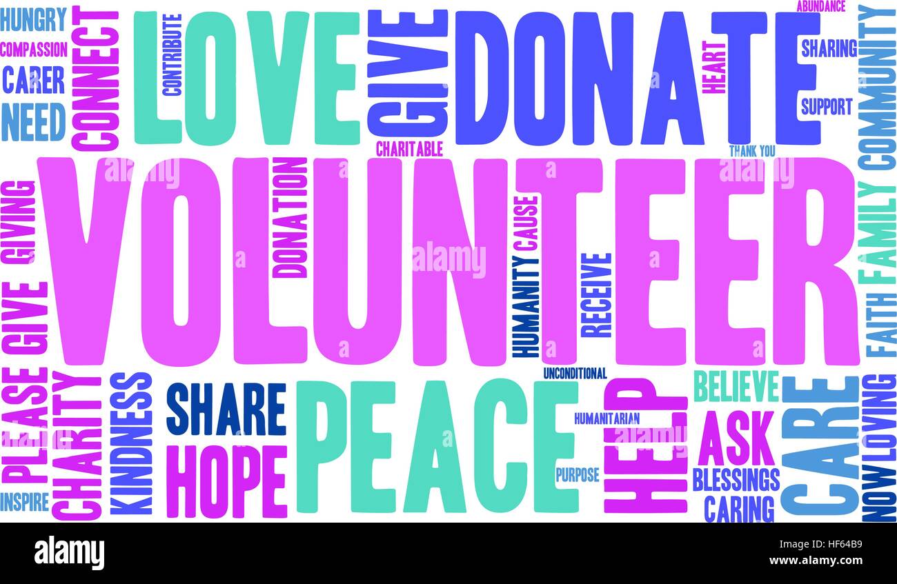 Volunteer word cloud on a white background Stock Vector Image & Art - Alamy