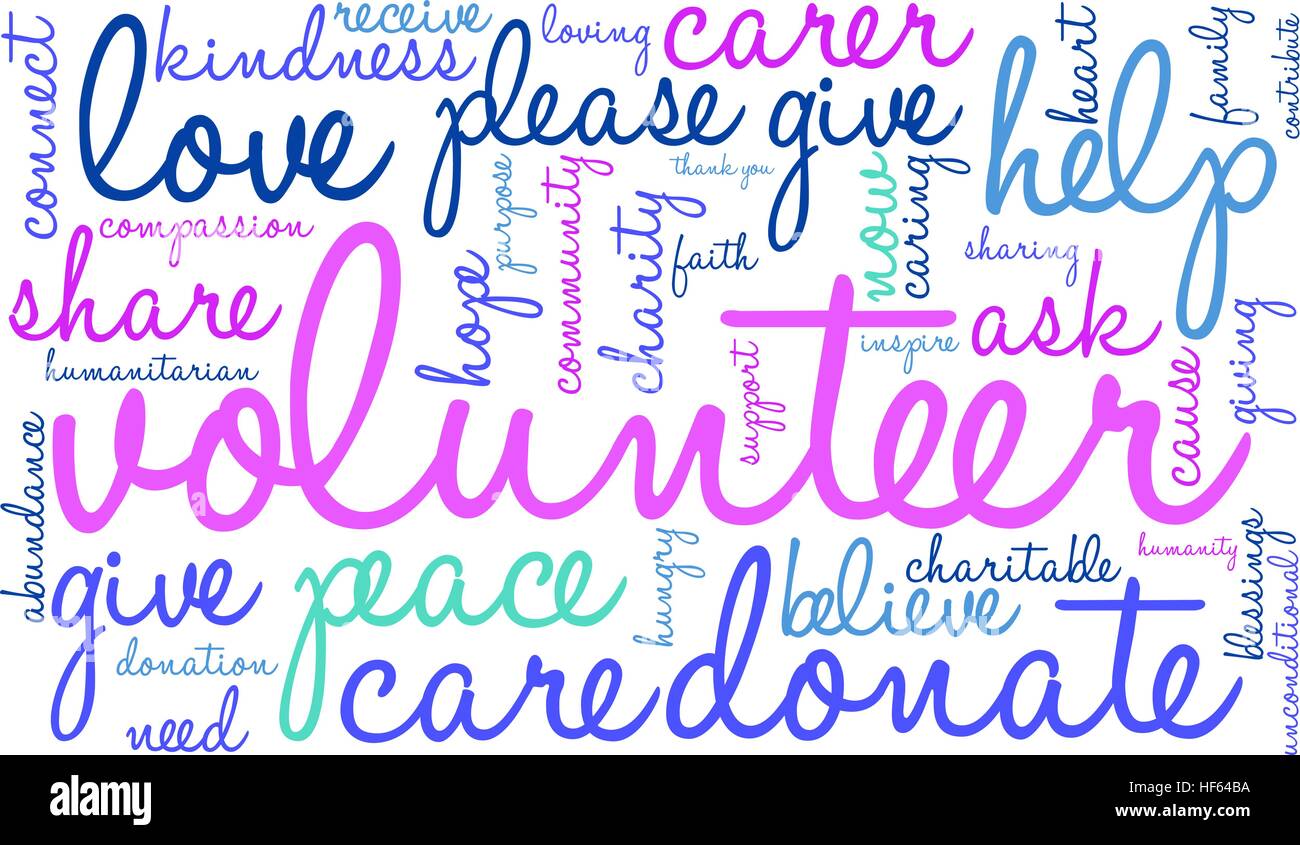 Volunteer word cloud on a white background Stock Vector Image & Art - Alamy
