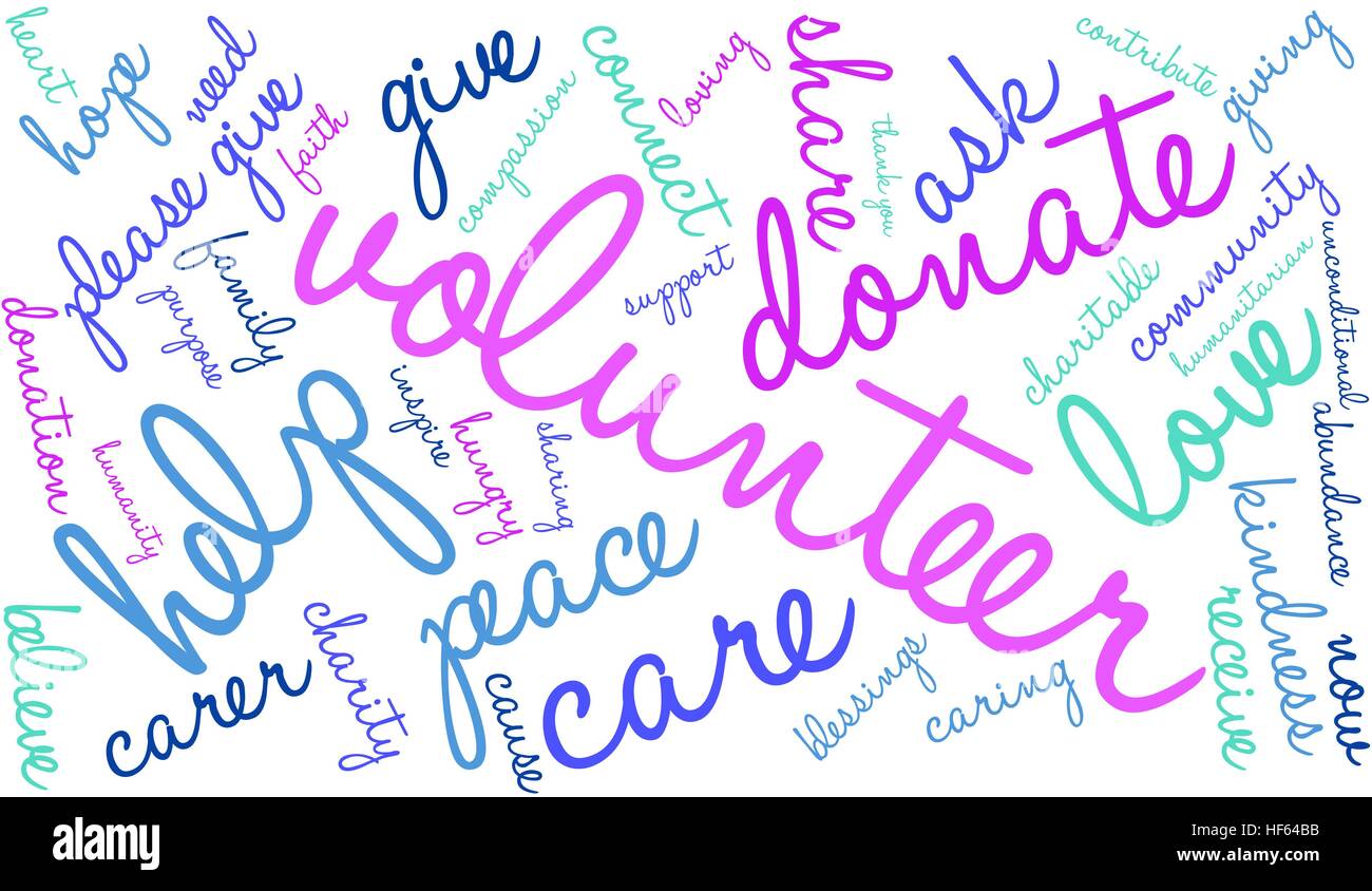 Volunteer word cloud on a white background Stock Vector Image & Art - Alamy