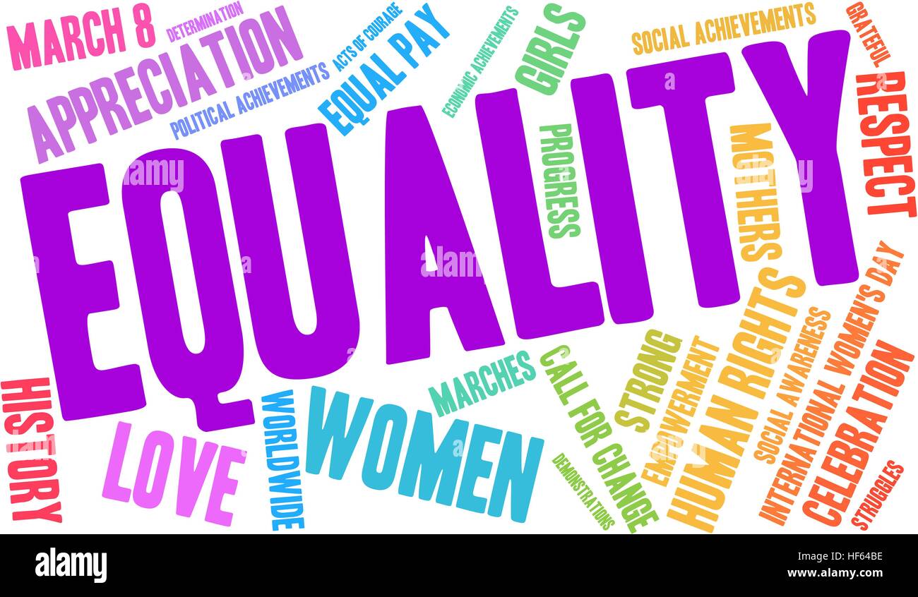 Equality word cloud on a white background Stock Vector Image & Art - Alamy