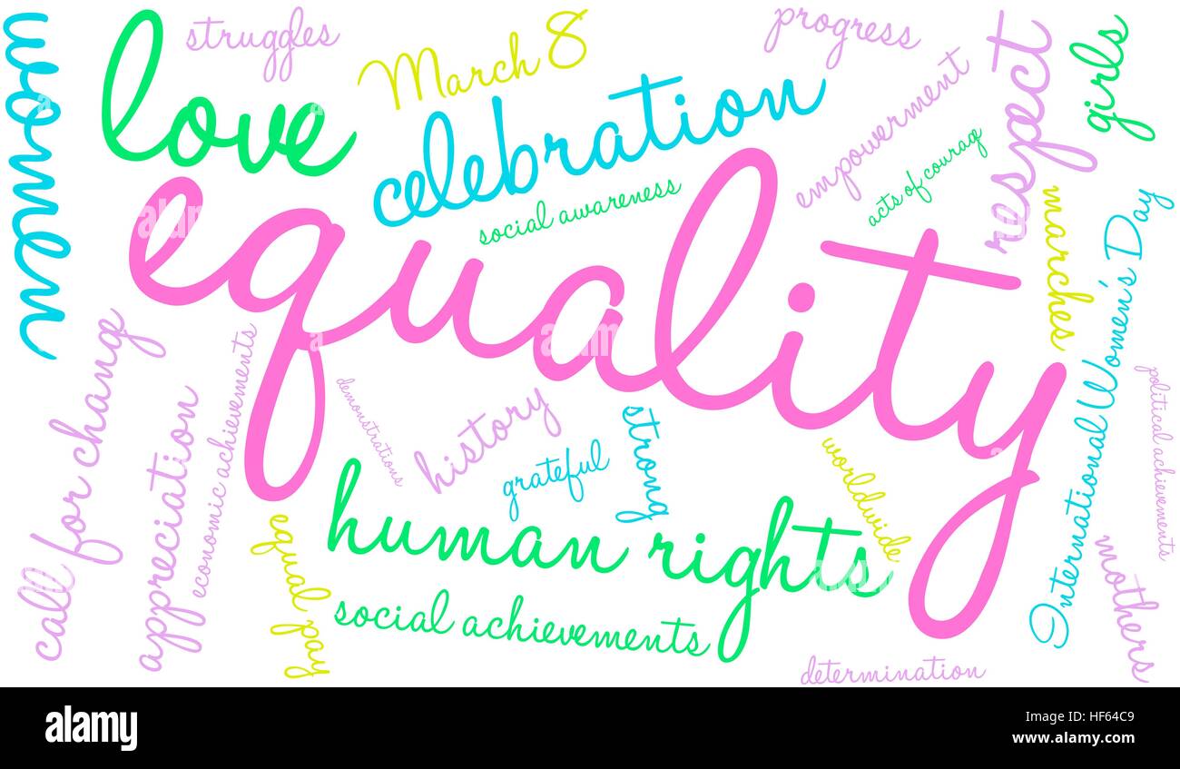 Equality word cloud on a white background Stock Vector Image & Art - Alamy