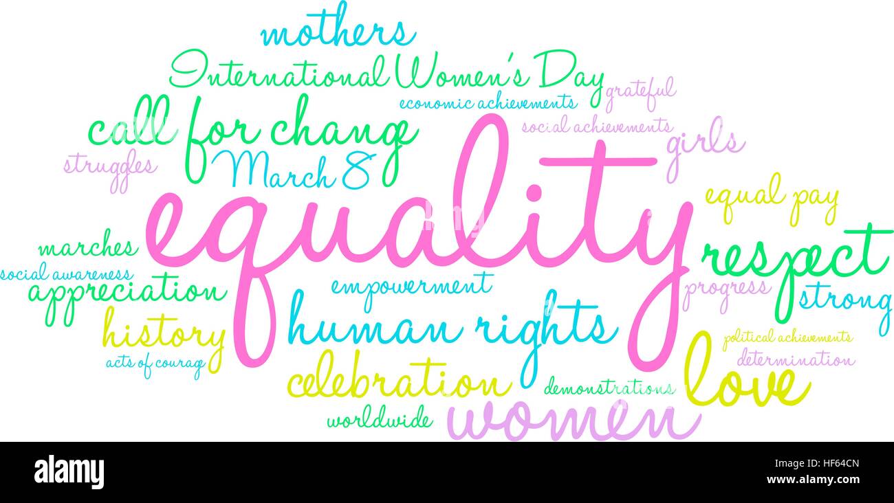 Equality word cloud on a white background Stock Vector Image & Art - Alamy