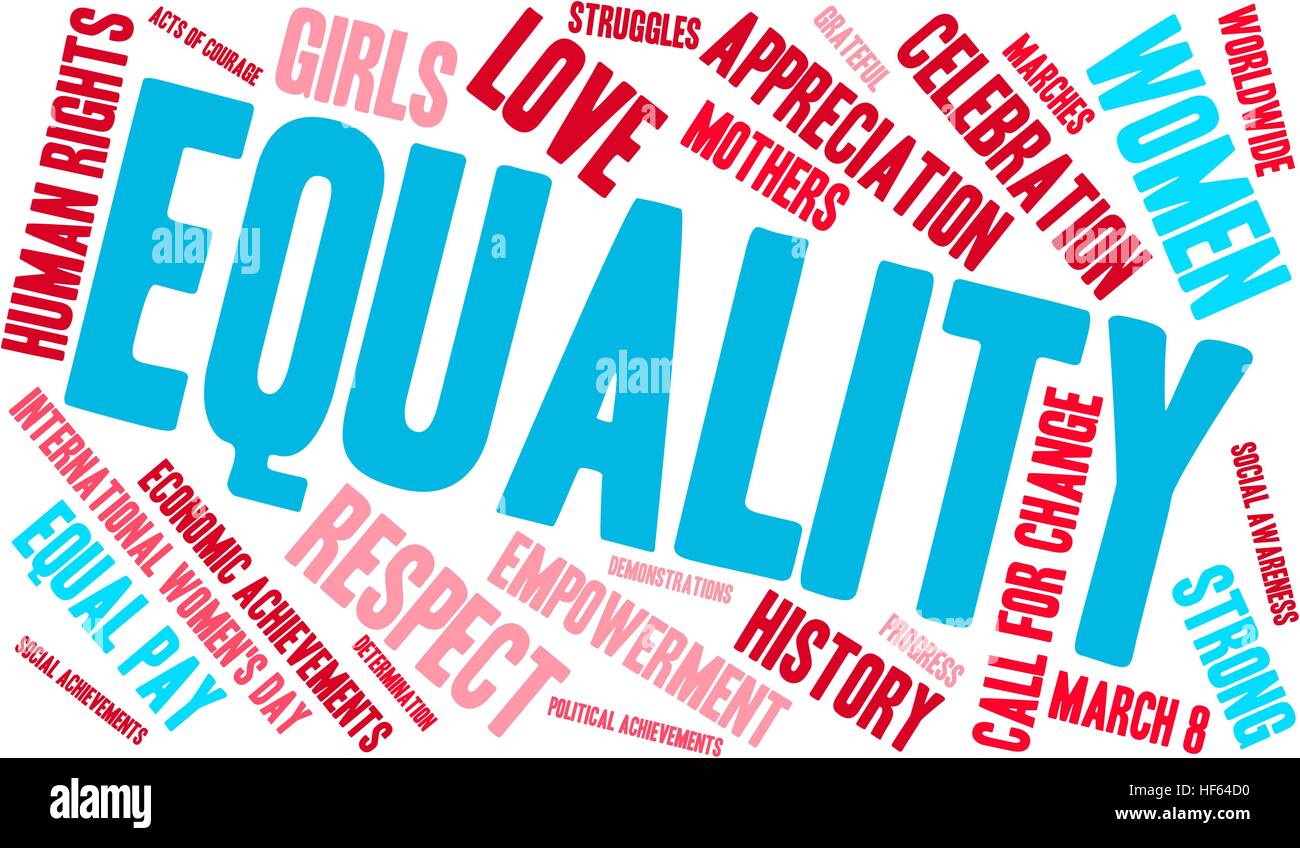 Equality word cloud on a white background Stock Vector Image & Art - Alamy