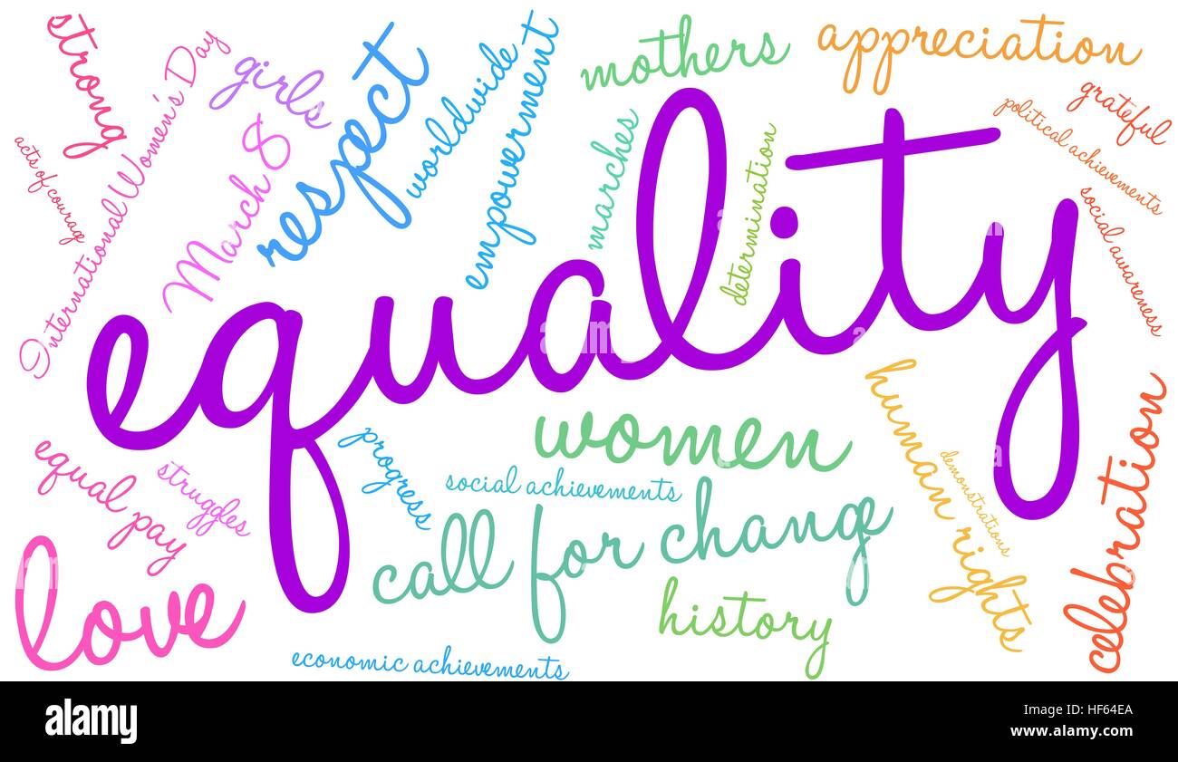 Equality word cloud hi-res stock photography and images - Alamy