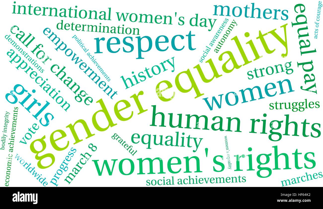 Gender Equality word cloud on a white background Stock Vector Image ...