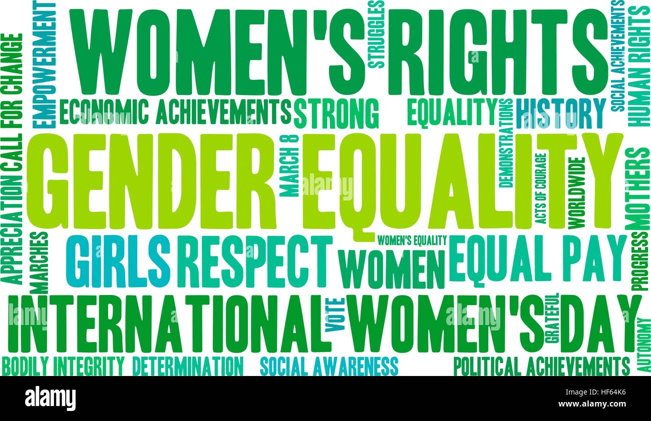 Gender Equality word cloud on a white background Stock Vector Image ...