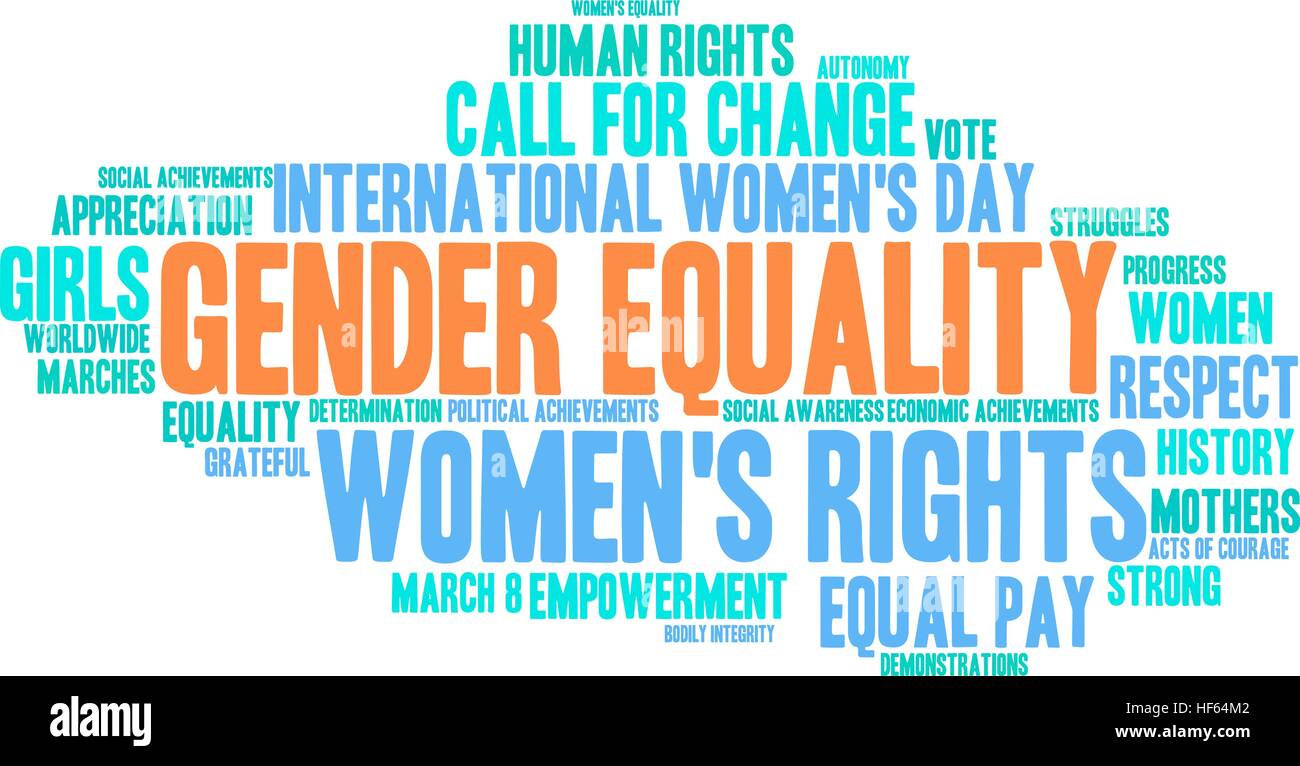 Gender equality word cloud on hi-res stock photography and images - Alamy