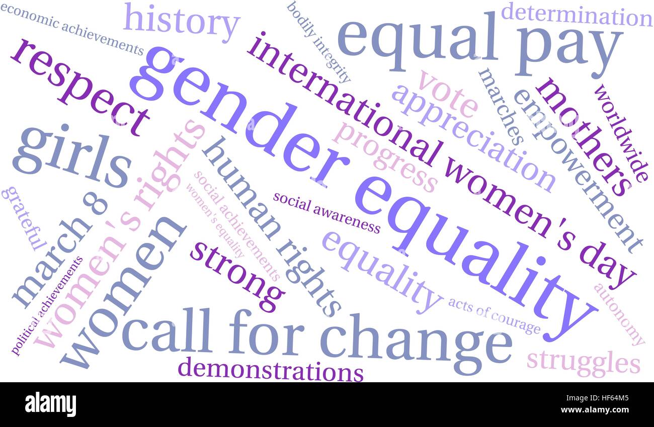 Gender equality word cloud on hi-res stock photography and images - Alamy