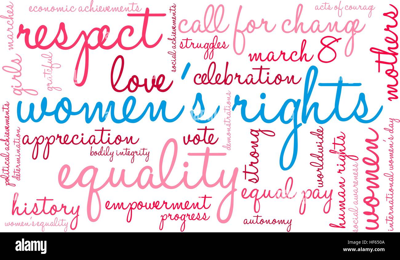 Womens Rights word cloud on a white background Stock Vector Image & Art ...