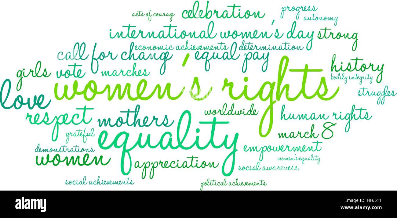 Womens Rights word cloud on a white background Stock Vector Image & Art ...