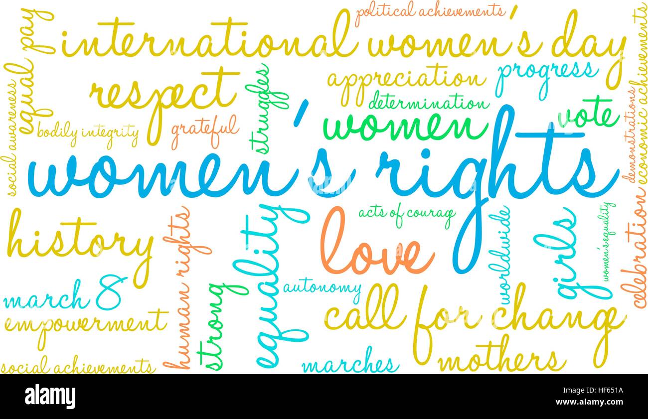 Womens Rights word cloud on a white background Stock Vector Image & Art ...