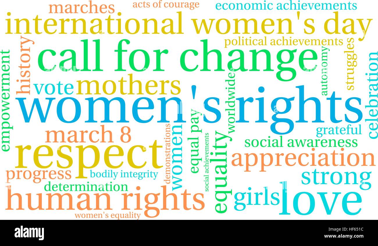 Womens Rights word cloud on a white background Stock Vector Image & Art ...