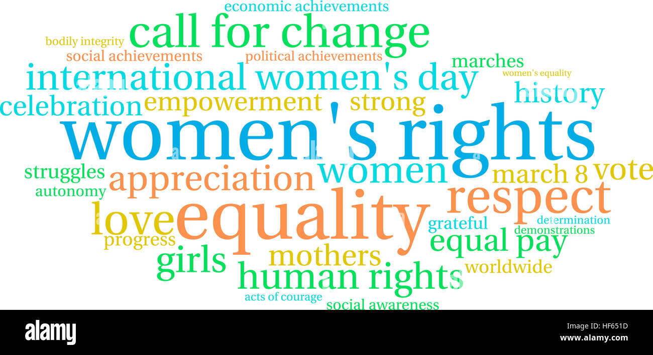 Womens Rights word cloud on a white background Stock Vector Image & Art ...