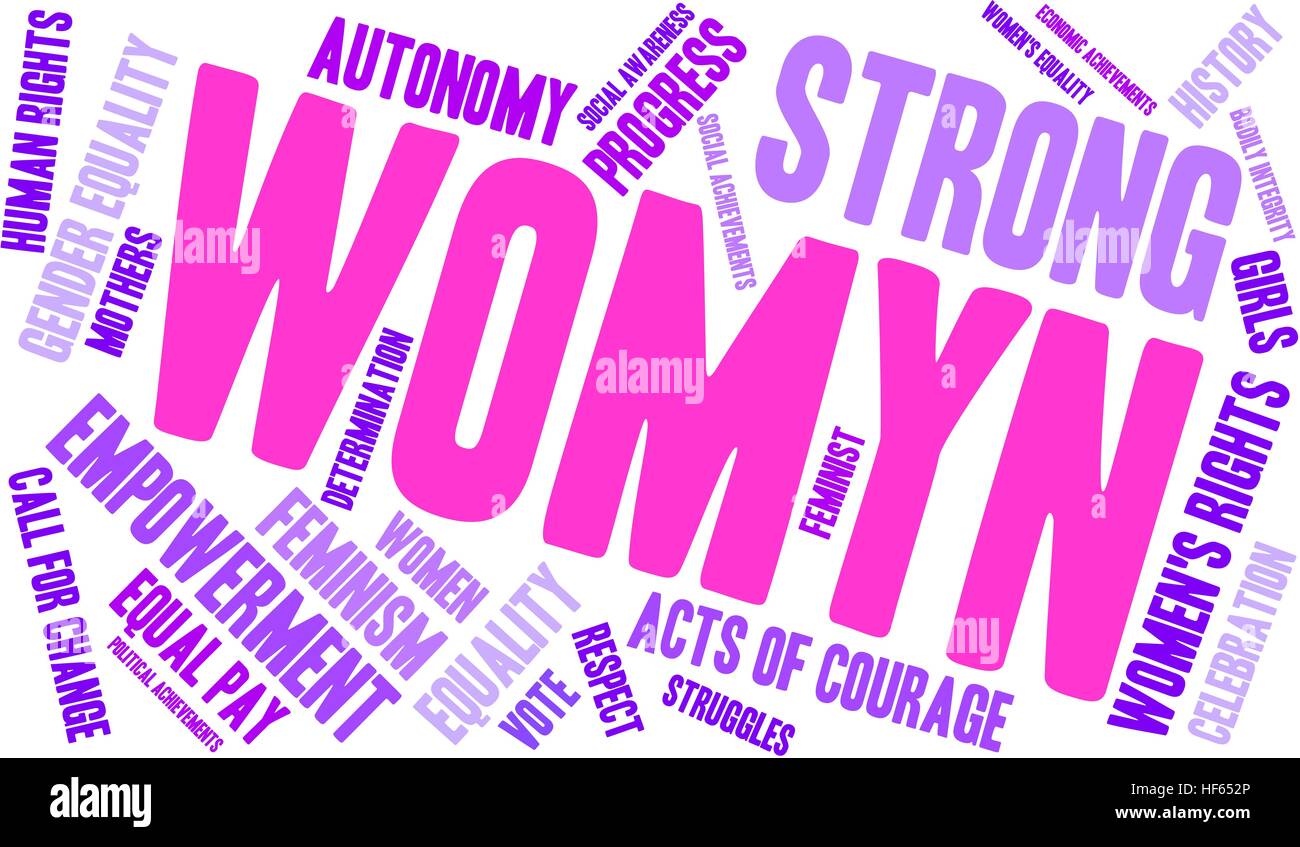 Womyn word cloud on a white background Stock Vector Image & Art - Alamy