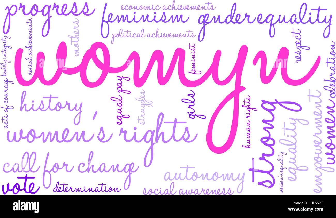 Womyn word cloud on a white background Stock Vector Image & Art - Alamy