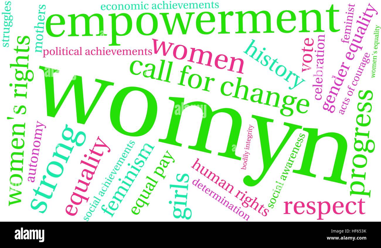 Womyn word cloud on a white background Stock Vector Image & Art - Alamy