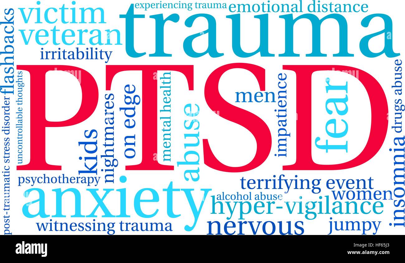 PTSD Word Cloud on a white background Stock Vector Image & Art - Alamy