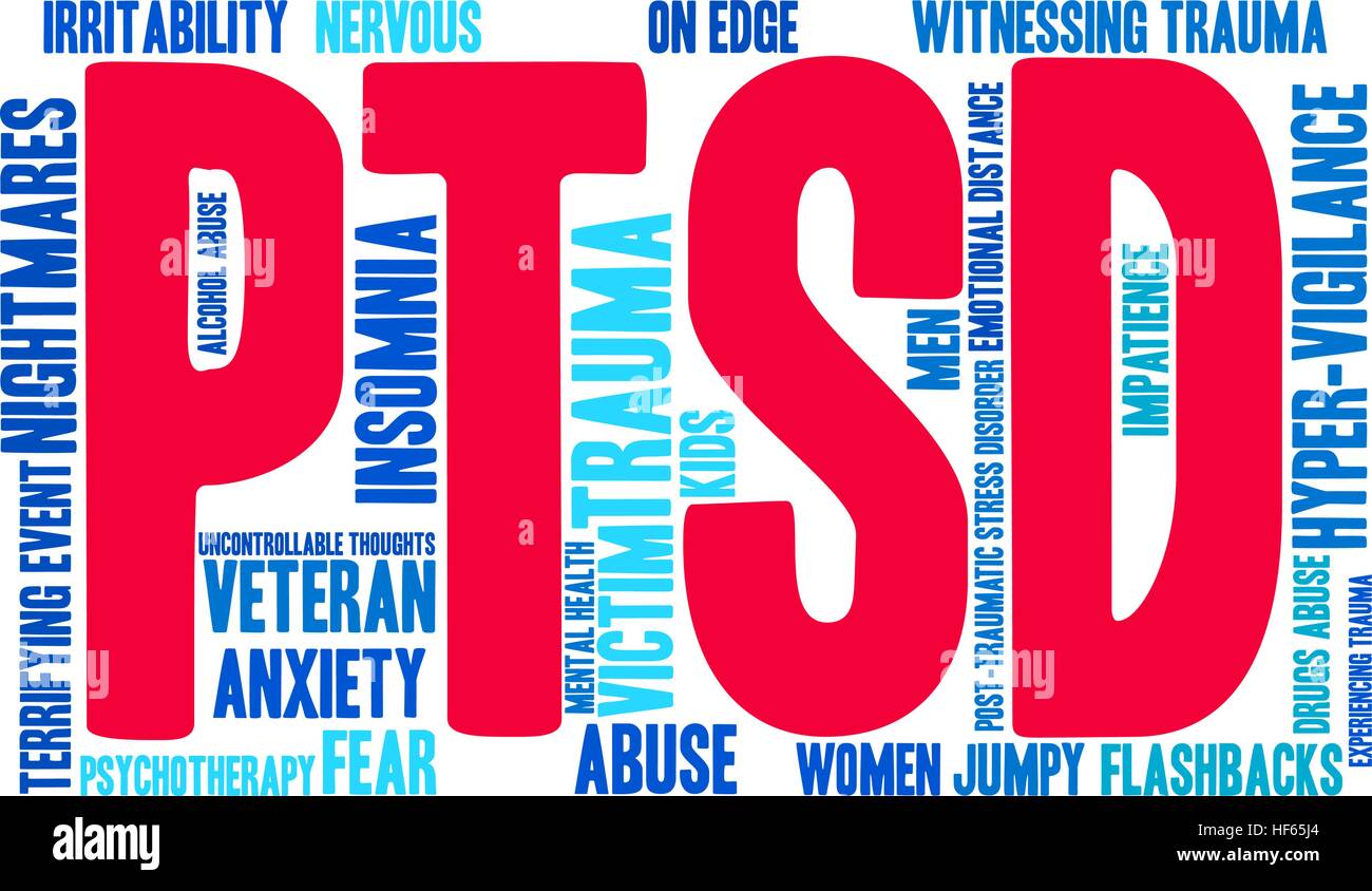 PTSD Word Cloud on a white background Stock Vector Image & Art - Alamy