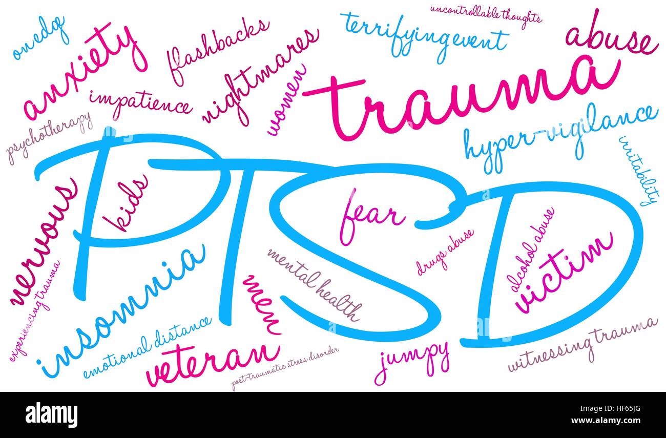 PTSD Word Cloud on a white background Stock Vector Image & Art - Alamy