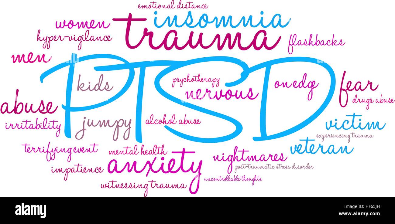 PTSD Word Cloud on a white background Stock Vector Image & Art - Alamy